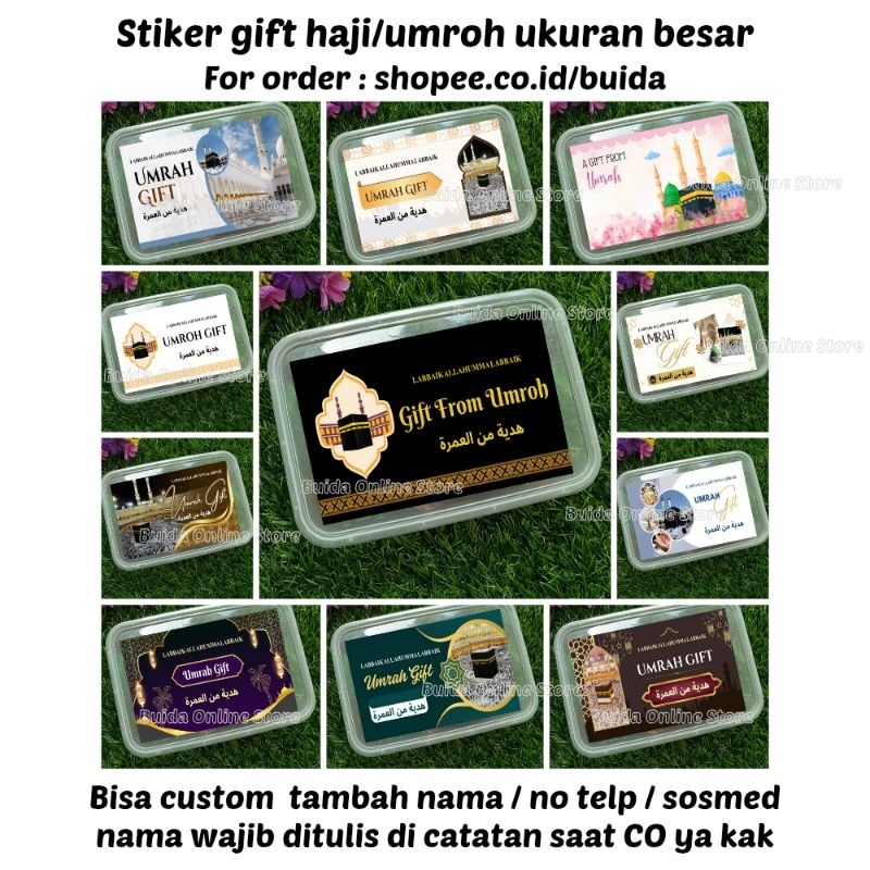 Jual Stiker A Gift From Umroh Haji Label Sticker Kemasan Bingkisan ...