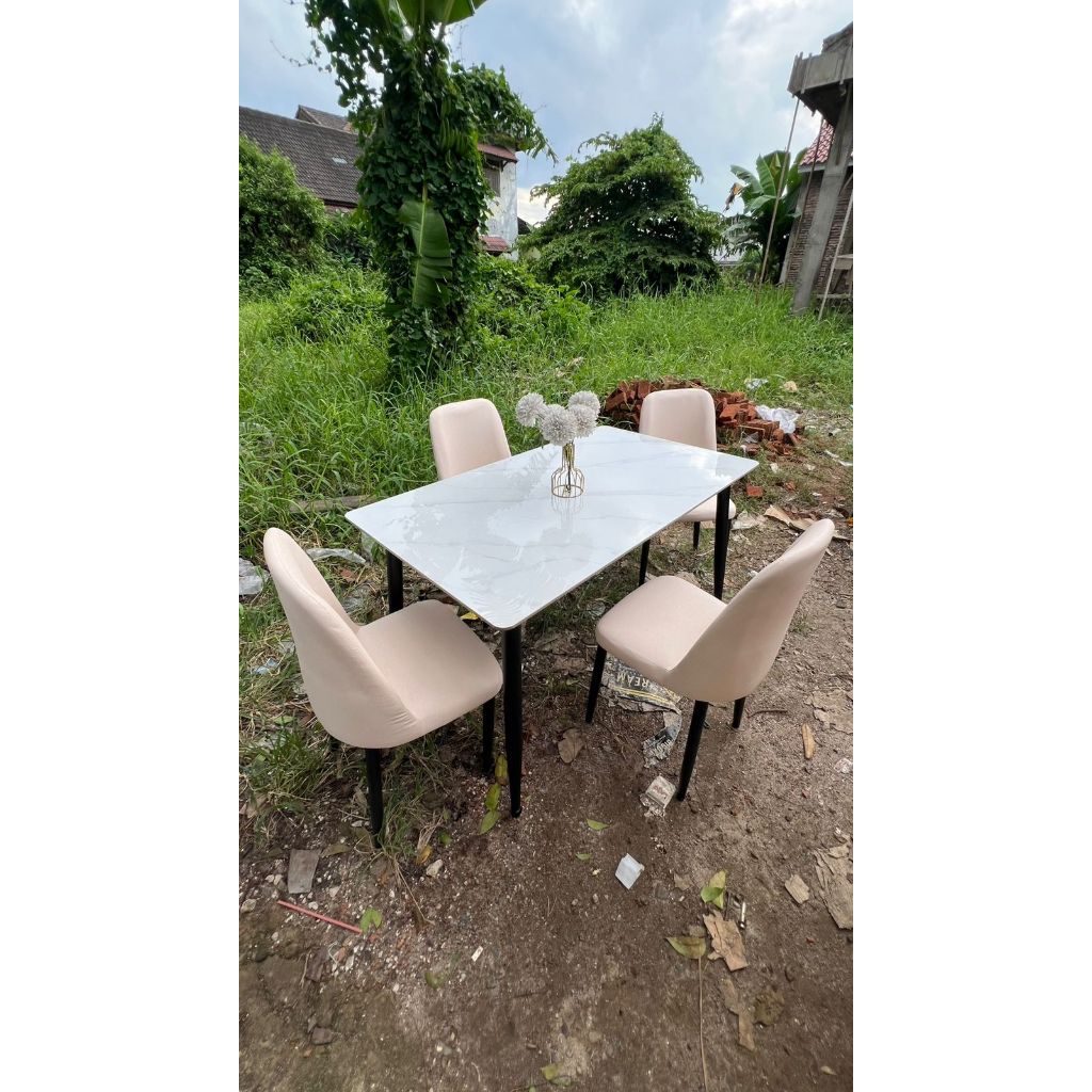 Jual MEJA MAKAN GRANIT/ MEJA MAKAN ESTETIK | Shopee Indonesia