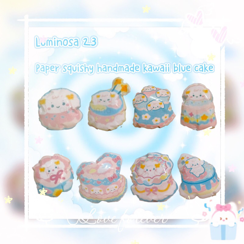 Jual Paper Squishy handmade Blue cake | Shopee Indonesia