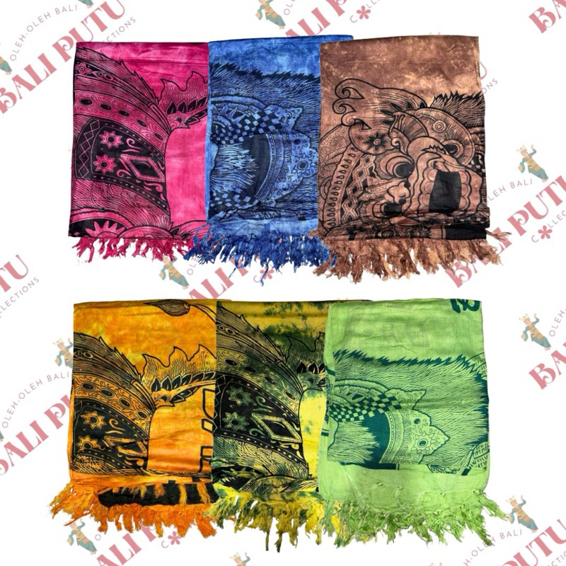 Jual KAIN PANTAI BALI MOTIF BARONG BALI | KAIN SARONG BALI | KAIN BALI ...