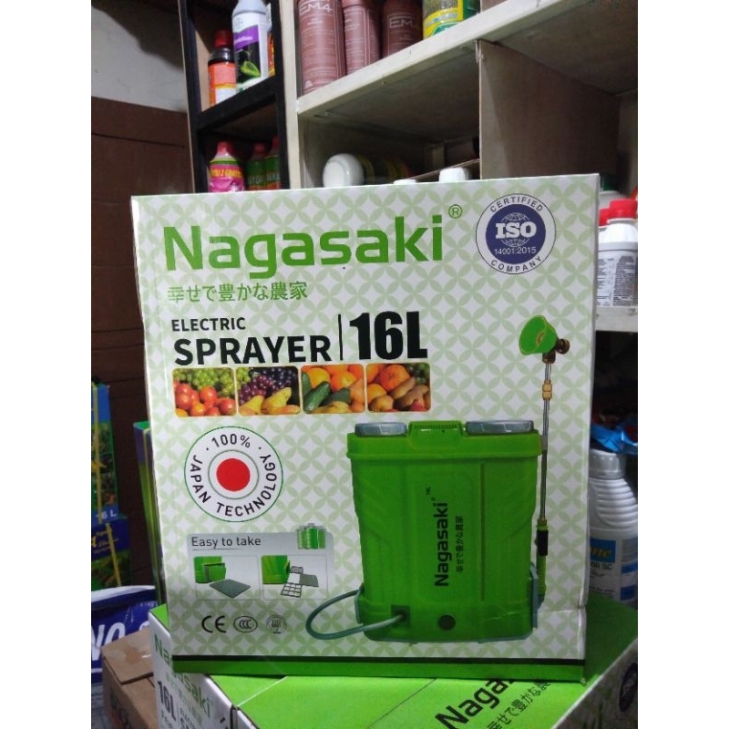 Jual Tangki sprayer elektrik Nagasaki 16L battery 12v 8ah LITHIUM ...