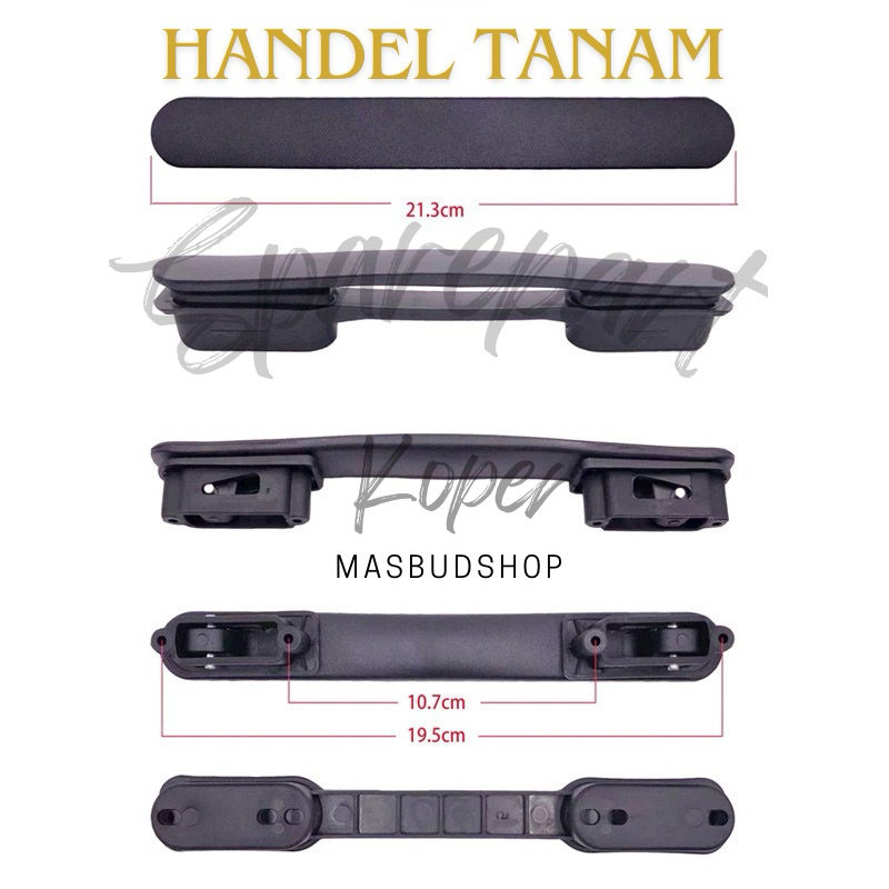 Jual Pegangan Koper 21Cm| Handle Koper | Handle Lojel | Bahan Rubber ...
