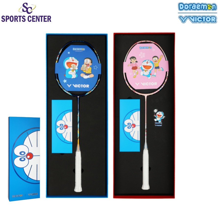 Jual New Special Edition Box 2 in 1 Raket Badminton Victor Doraemon DRM ...