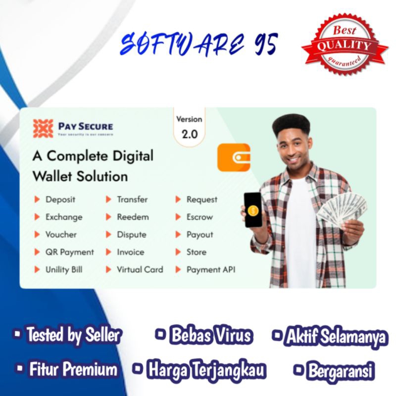 Jual Pay Secure - A Complete Digital Wallet Solution [PREMIUM SOURCE CODE/HTML] | Shopee Indonesia