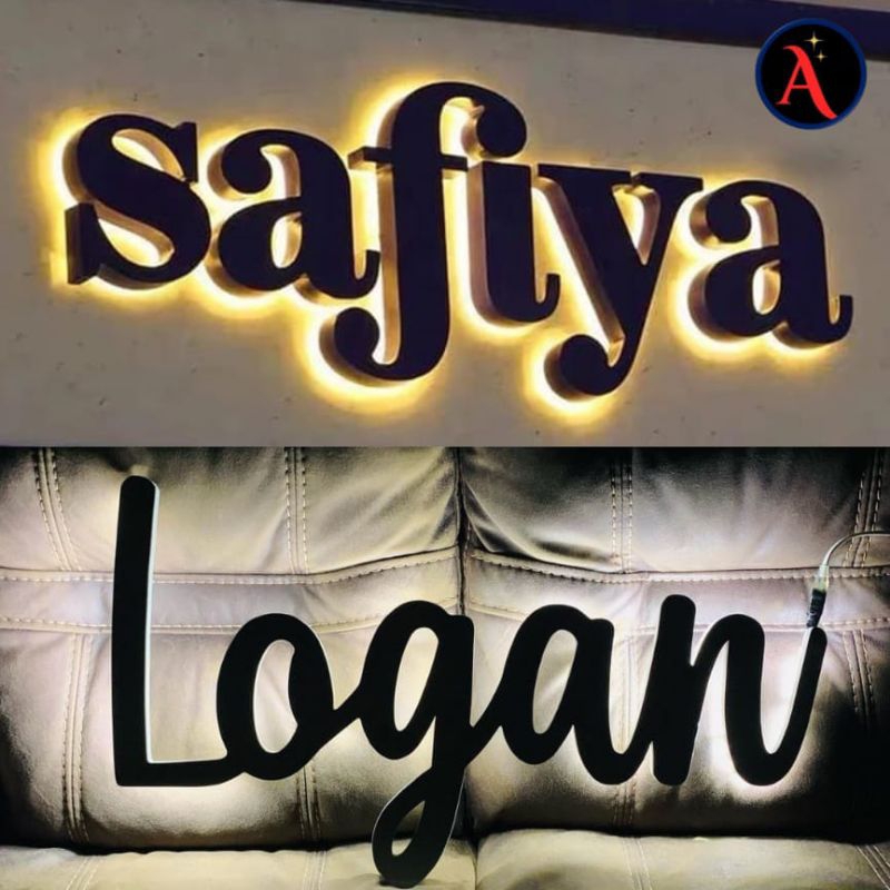 Jual HURUF TIMBUL NYALA LED CUSTOM / Huruf Kayu LED Custom Lampu Tidur ...