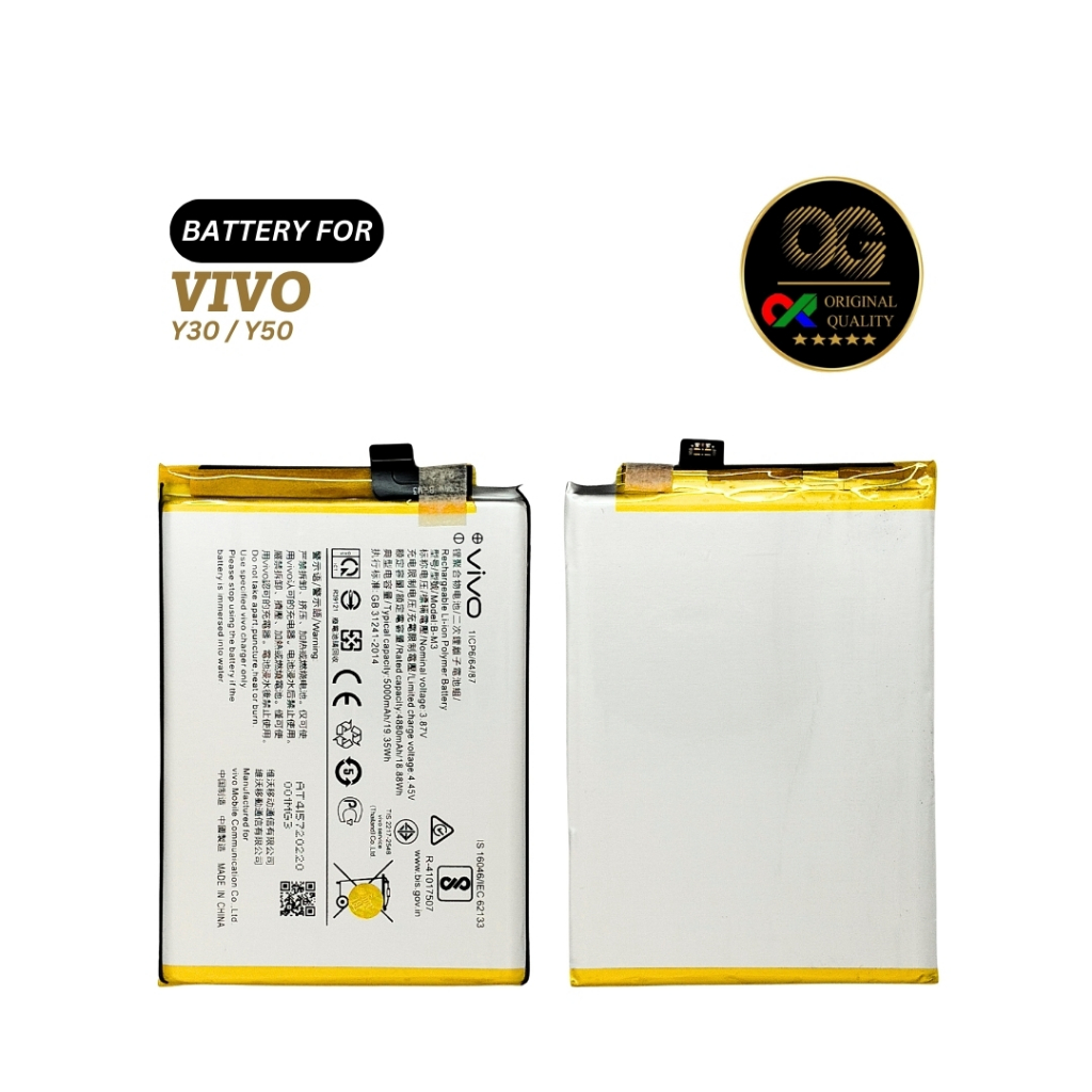 Jual BATERAI / BATTERY / BATRE FOR VIVO Y30 / Y50 / B-M3 ORI | Shopee ...