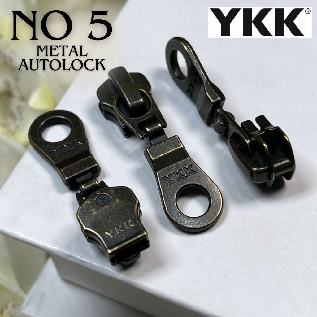 Jual YKK Kepala Resleting Metal Nomor 5 Gold BN No 5 Besi Autolock Zipper Jaket Tas | Shopee ...