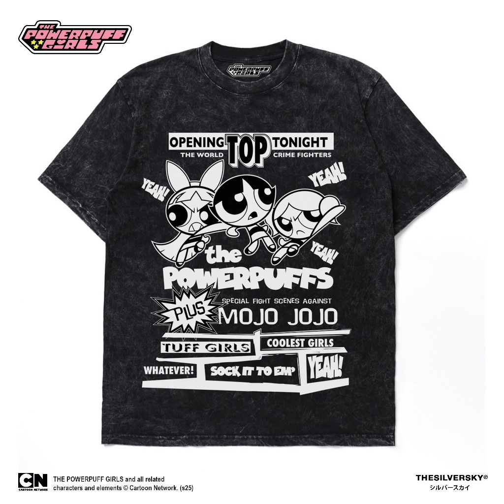 Jual Thesilversky The Powerpuffs Oversized Washed T-shirt | Kaos ...
