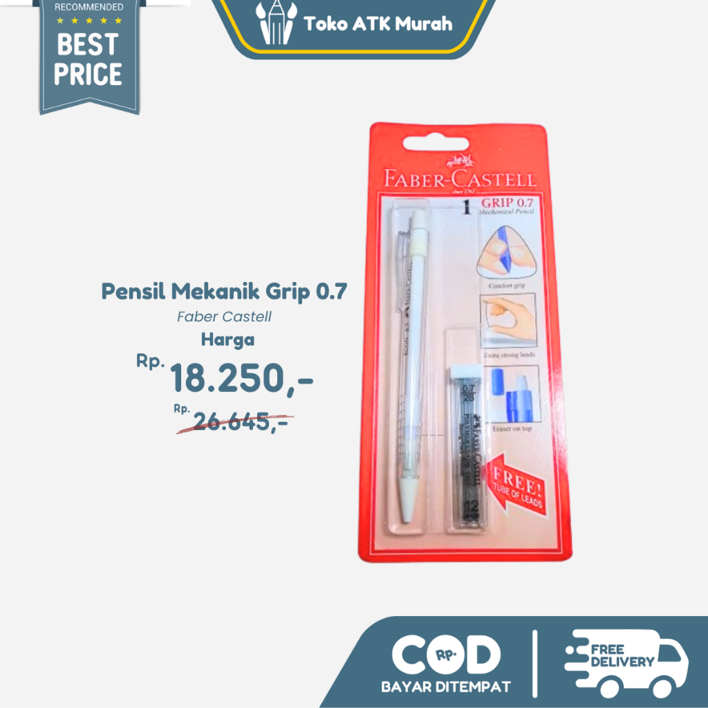 Jual PENSIL MEKANIK FABER CASTEL GRIP MATIC 0.7 MM+REFILL | Shopee ...