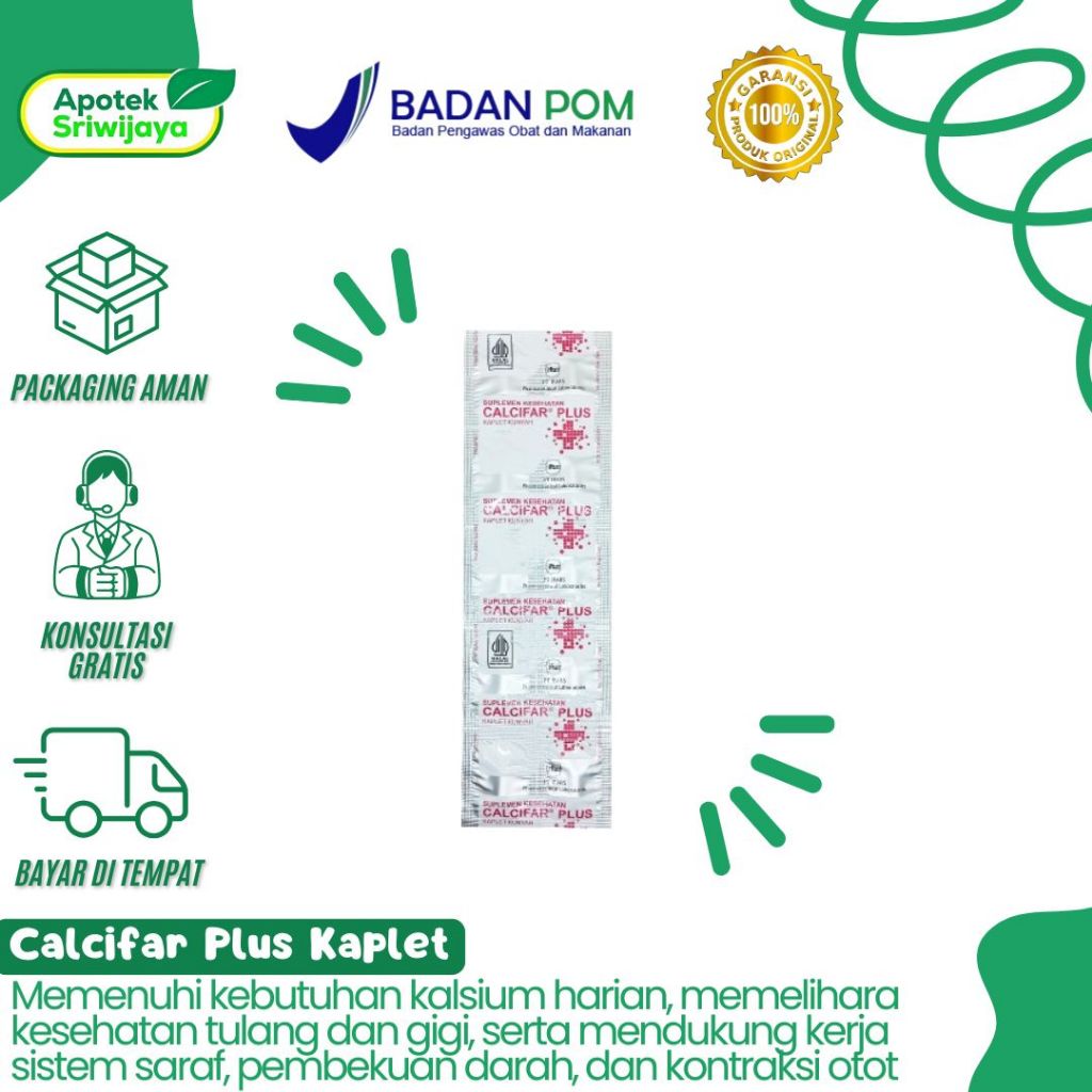 Jual Calcifar Plus Kaplet (1 strip isi 10 tablet) | Shopee Indonesia
