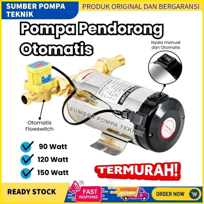 Jual Pompa Dorong Air Otomatis 100Watt Booster Pump Otomatis 100W ...