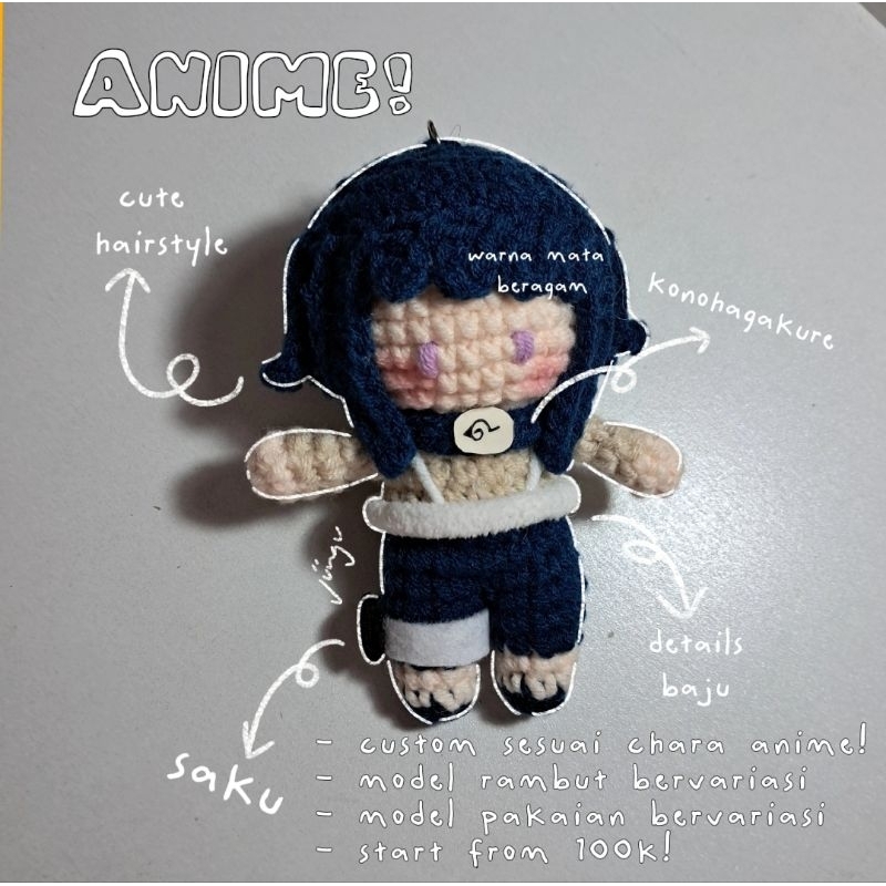 Jual custom anime crochet! all your fav chara but in crochet | custom ...
