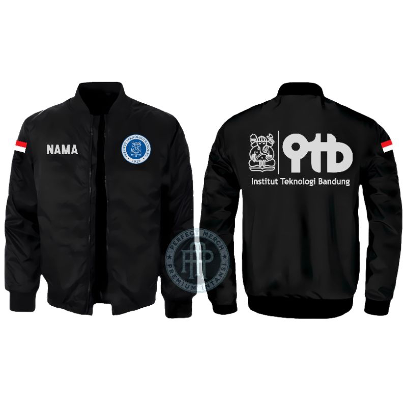 Jual Jaket Bomber ITB Institut Teknologi Bandung 1920 Hitam Premium ...