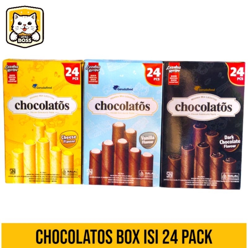 Jual Chocolatos Wafer Roll Isi 24 Pack | Shopee Indonesia
