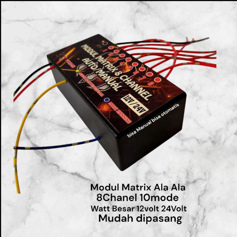 Jual MODUL MATRIX ALA ALA WATT BESAR 8CHANEL 10 MODE 12VOLT DAN 24VOLT ...