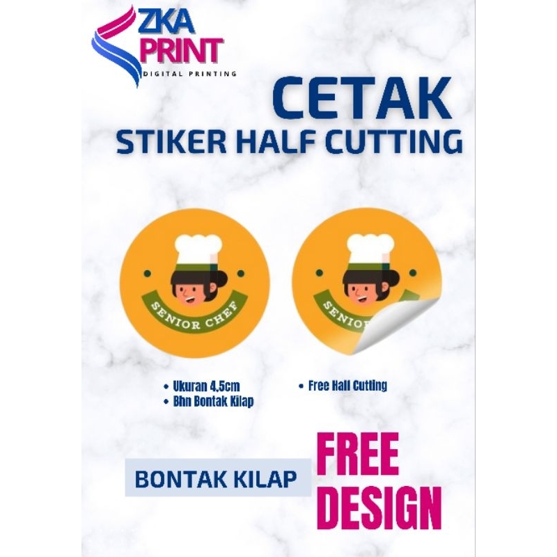 Jual CETAK STIKER BULAT HALF CUTTING | Shopee Indonesia
