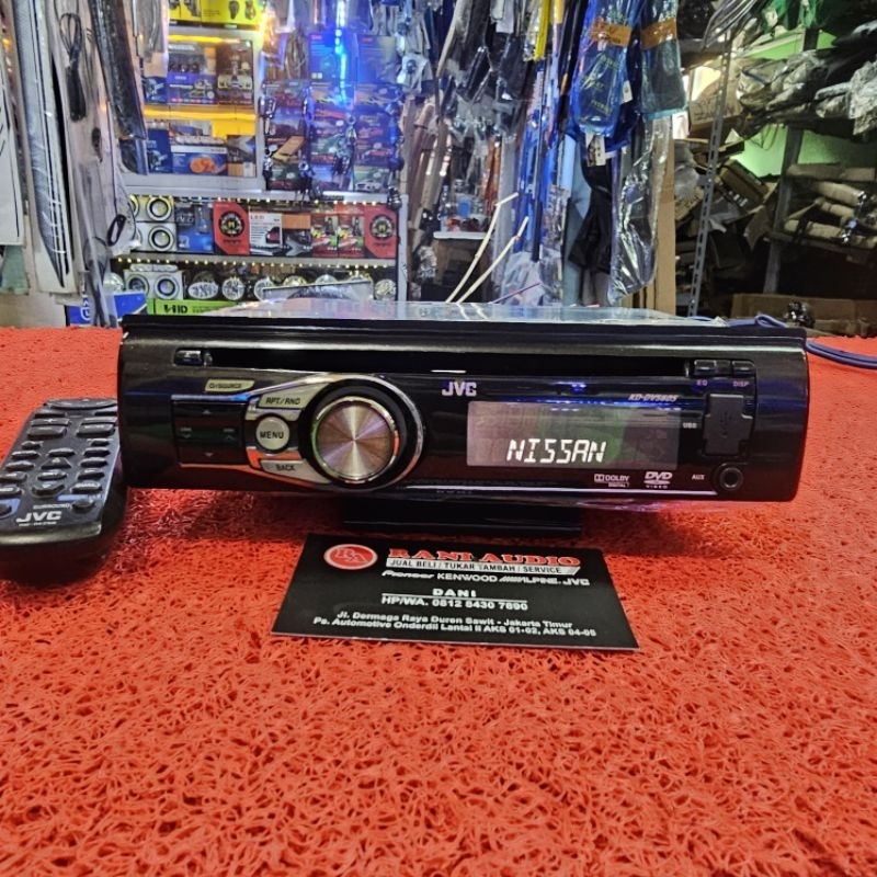 Jual Head Unit Single Din JVC KD-DV5605N USB DVD Aux Radio FM AM sudah dipasang Bluetooth ex ...