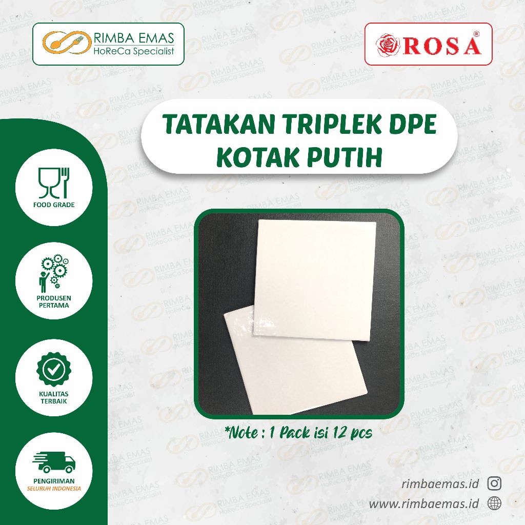 Jual TATAKAN KUE TART TRIPLEK KOTAK PUTIH DPE / ALAS KUE TART UKURAN 22 ...