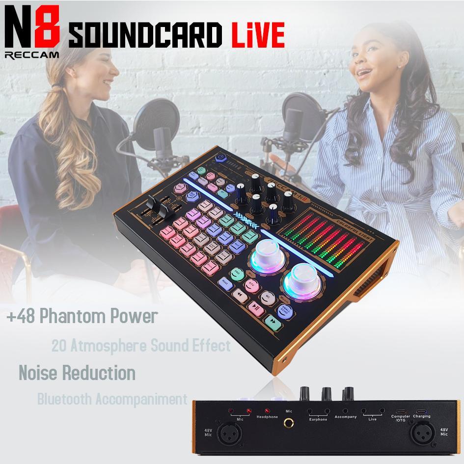 Jual Sound card Recording 2 Mic Dual Channel Mixer Audio Podcast RECCAM ...