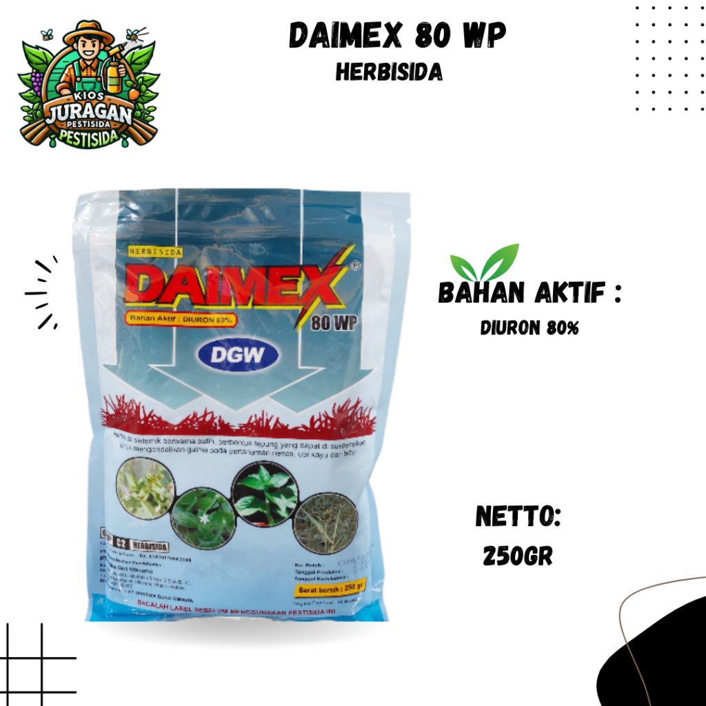 Jual DAIMEX 80WP 250GRAM HERBISIDA SISTEMIK SELEKTIF | Shopee Indonesia