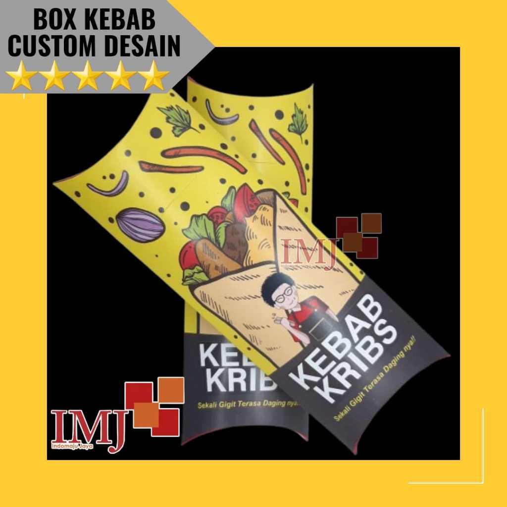 Jual BOX KEBAB CUSTOM DESAIN Cetak kemasan kebab custom / box kebab ...