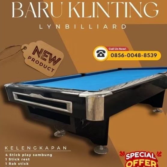 Jual BARUKLINTING MEJA BILLIARD 9 FEET BARUKLINTING FULL SET MEJA ...