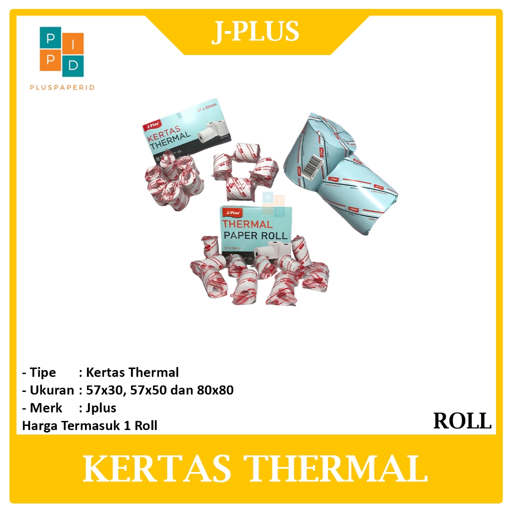 Jual JPLUS - Kertas Thermal Gulung Paper Roll Varian Ukuran - Roll ...