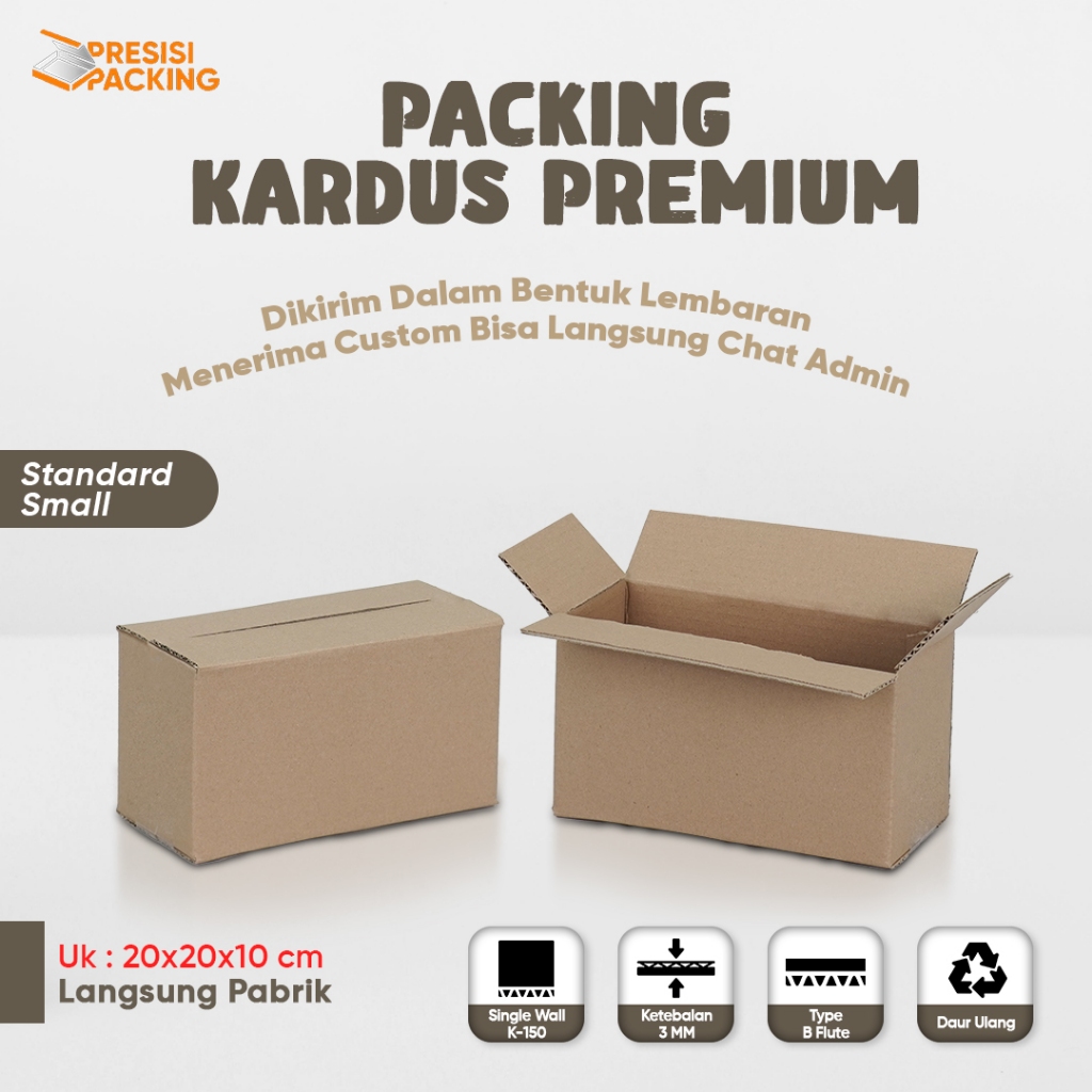 Jual Box 20x10x20 Model Standar Kecil Kardus / Box / Karton / Polos ...