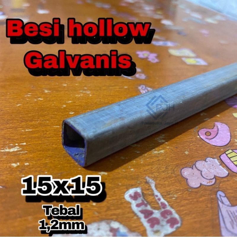 Jual Besi hollow galvanis 15x15 tebal 1,2mm. besi holo kotak, ukuran mulai 10cm sampai 100cm ...