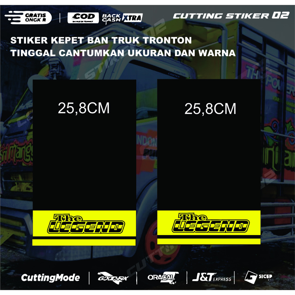 Jual CUTTING STIKER KEPET BAN TRUK PIK,UP DUMP SEMUA JENIS /THE LEGEND ...