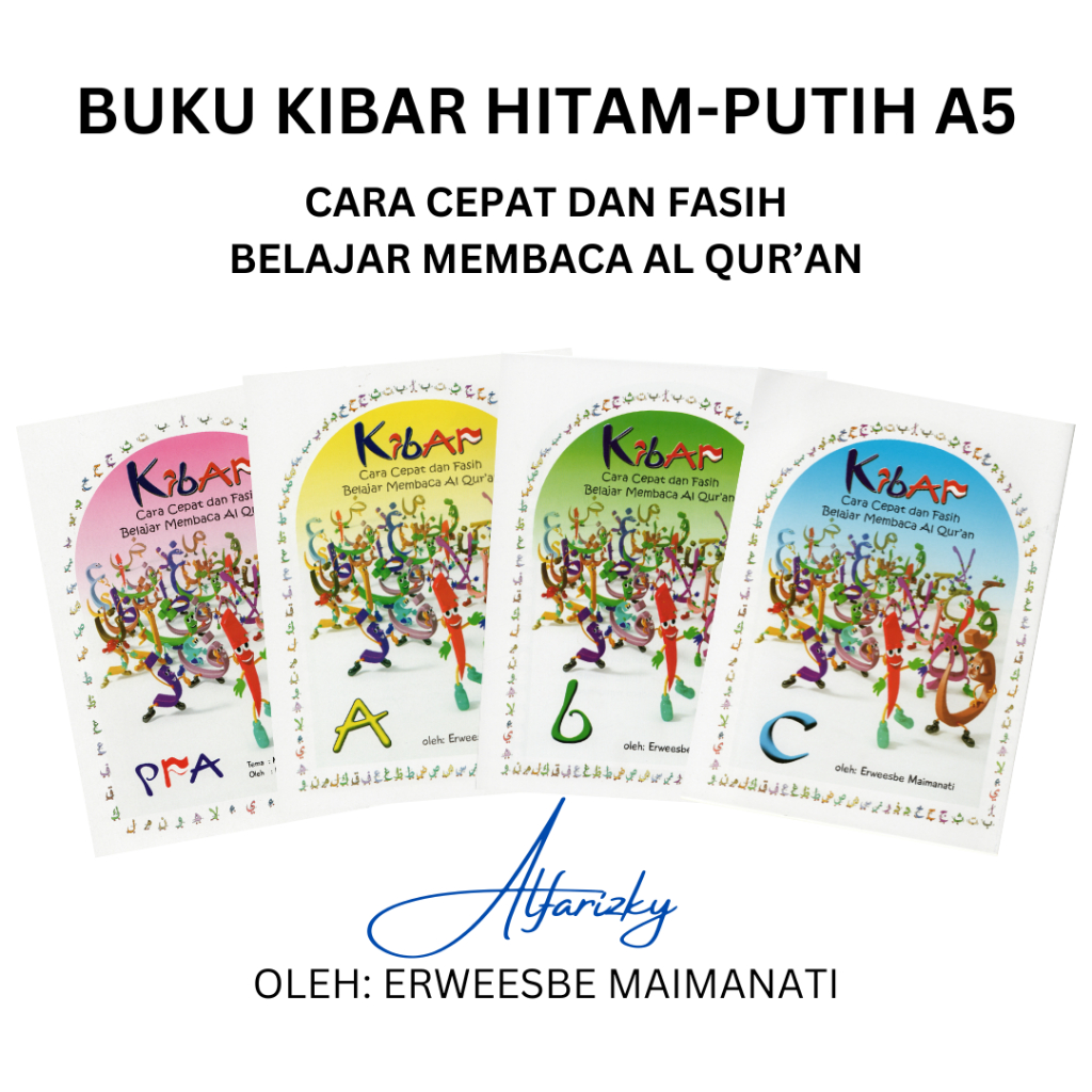 Jual Buku Kibar PRA Tema A B C Hitam Putih A5 [Cara Cepat dan Fasih Belajar Membaca Al Quran ...