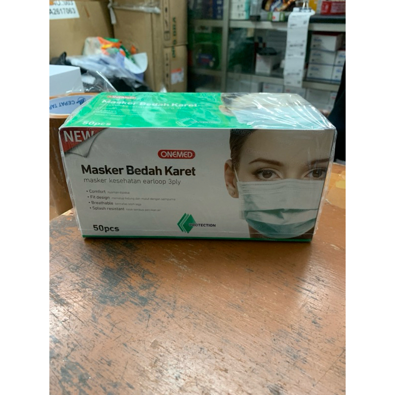 Jual Masker Bedah Karet Onemed 3 ply isi 50 Masker Earloop Onemed ...