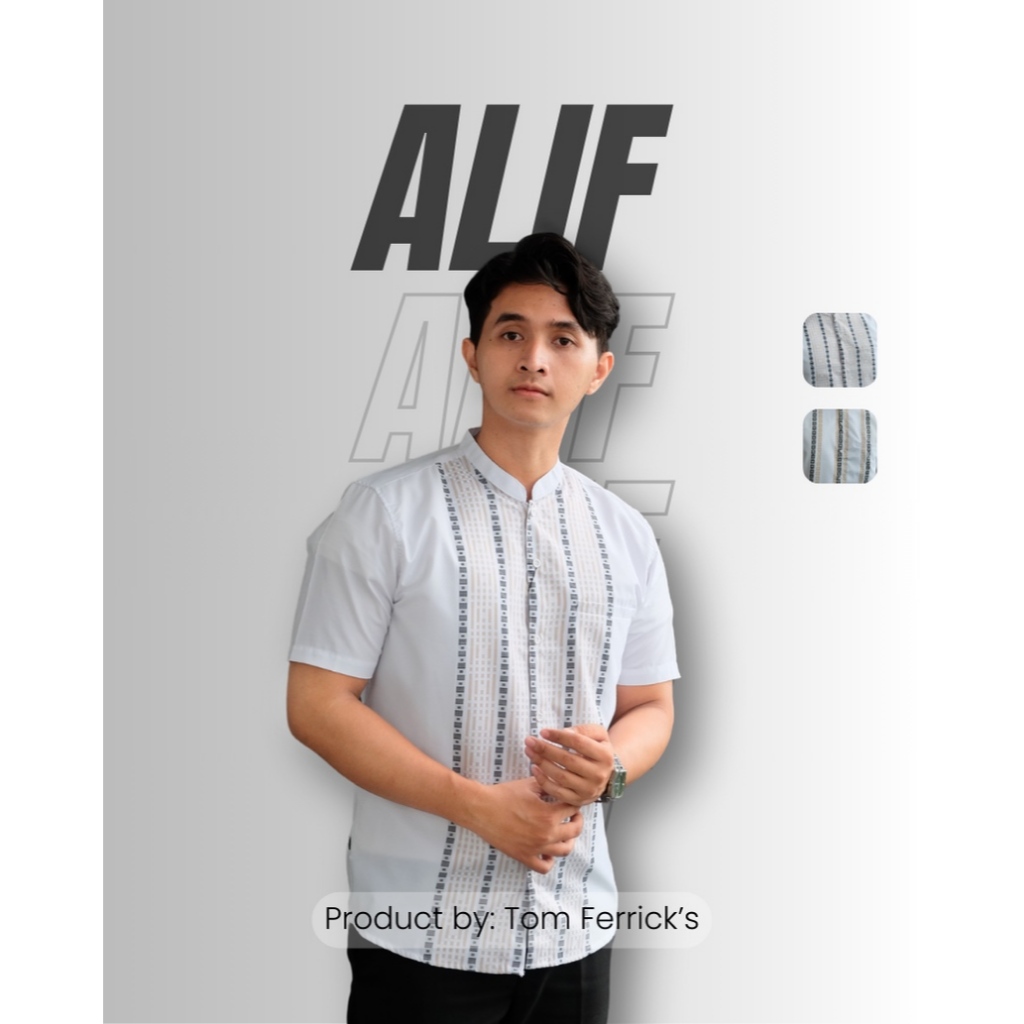 Jual Kemeja Muslim Lengan Pendek Pria - Raya Series / Alif by Tom ...