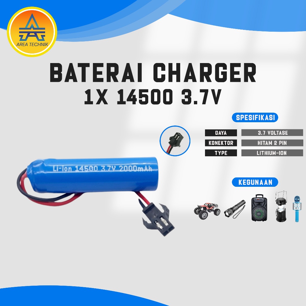 Jual Baterai Charger / Baterai RC / Baterai Speaker Type 14500 1x Li ...