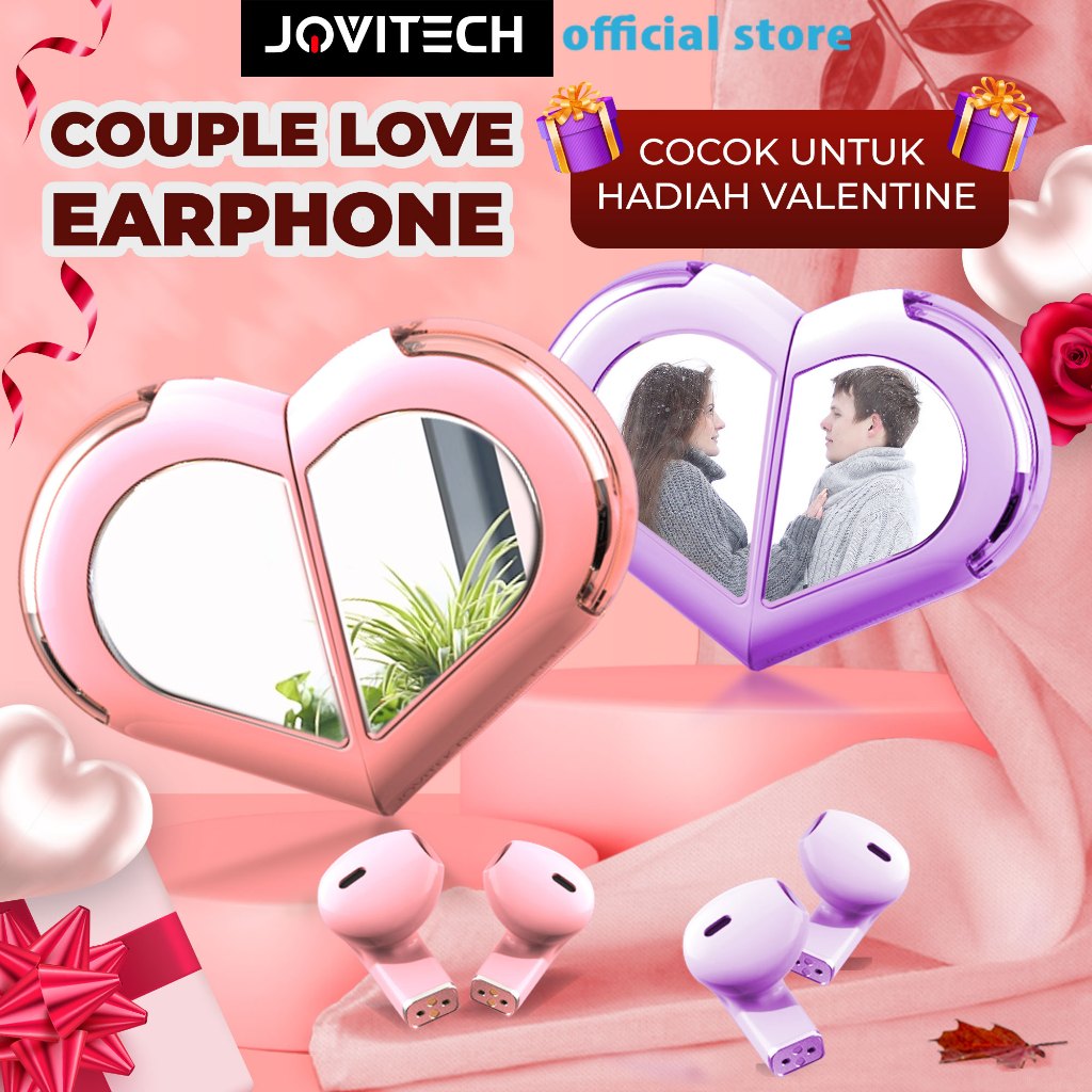 Jual Jovitech Cute TWS Original Wireless Earphone Bluetooth 5.3 Love ...