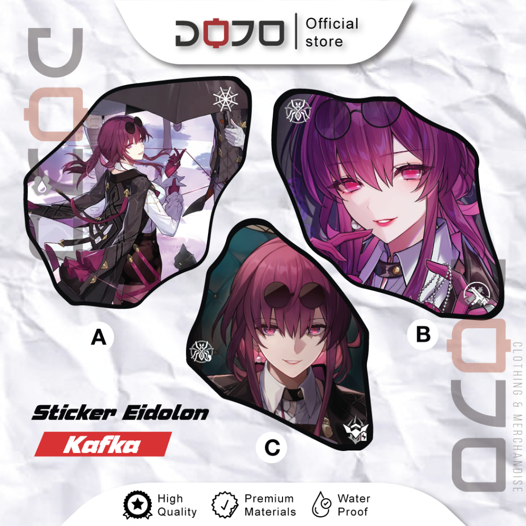 Jual Sticker Eidolon VINYL Honkai Star Rail Kafka HSR motor mobil ...