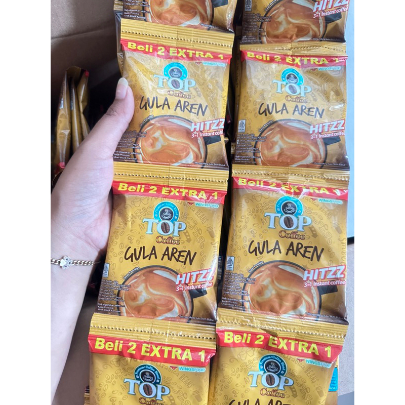 Jual TOP Coffee Gula Aren Hitzz serenteng isi 15sachet ( 15 x 22gr ...