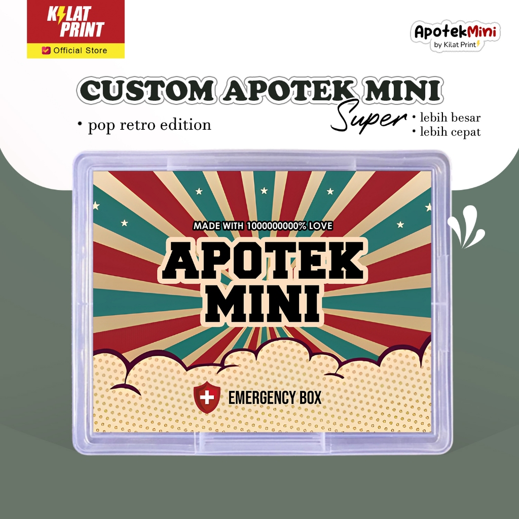 Jual Custom Apotek Mini Super Box Hadiah Pop Retro Edition | Shopee ...