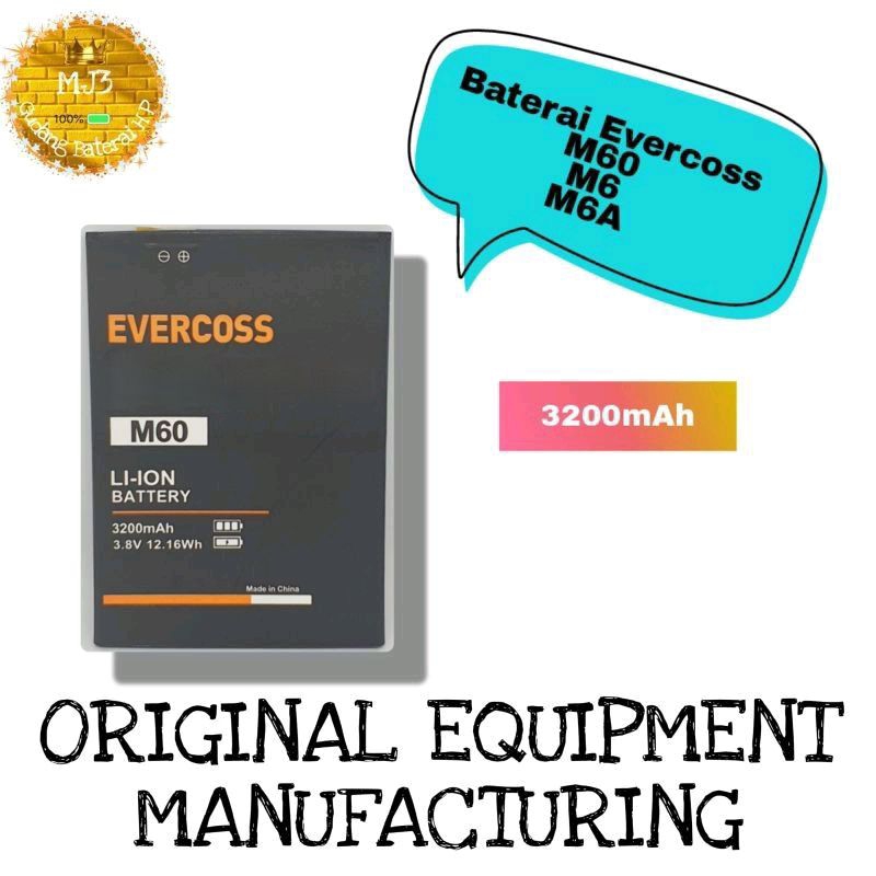 Jual Baterai Evercross M60/M6/M6A/M60-4G LTE Original & Double Power, | Shopee Indonesia