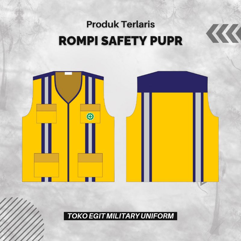 Jual Rompi PUPR Rompi safety coustum rompi dril | Shopee Indonesia