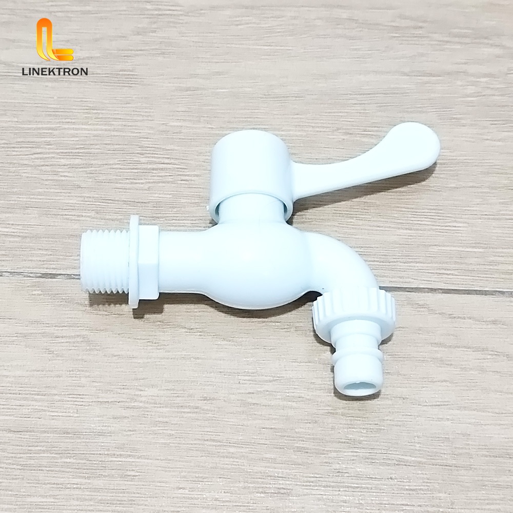 Jual KRAN AIR KERAN TEMBOK BAHAN PLASTIK MODEL ENGKOL / KRAN TEMBOK ...