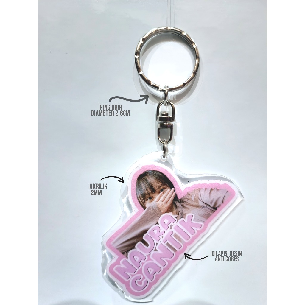 Jual bisa COD gantungan kunci akrilik ganci custom foto dan nama ...