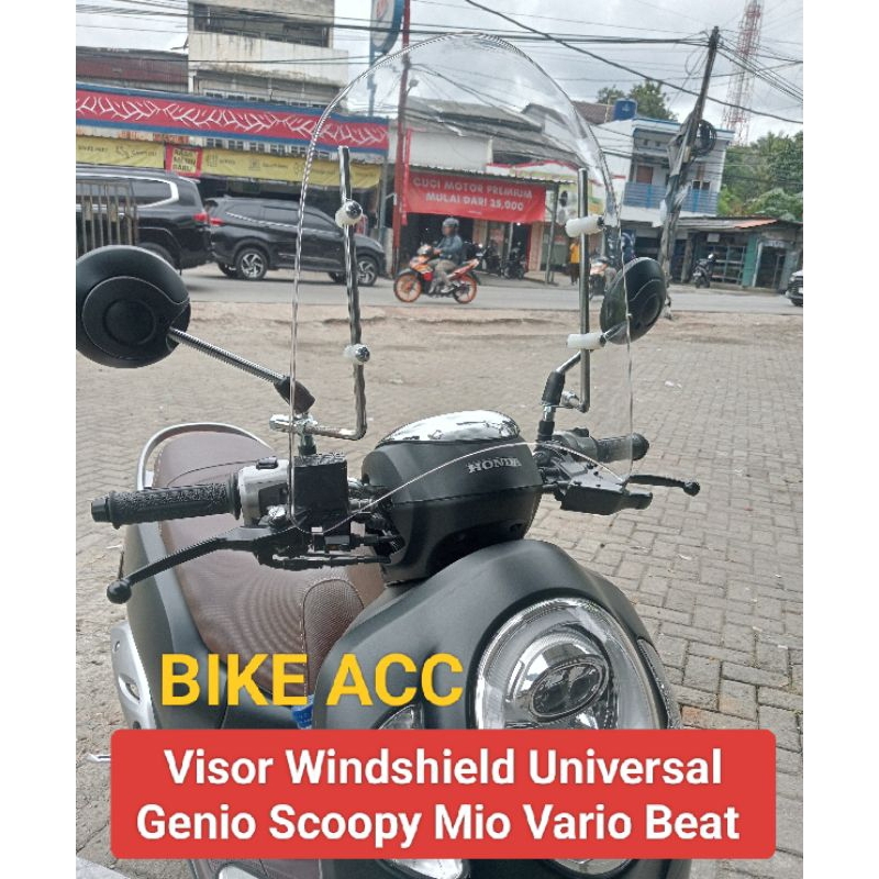 Jual Visor Windshield Genio Universal motor Beat Mio Vario Scoopy ...