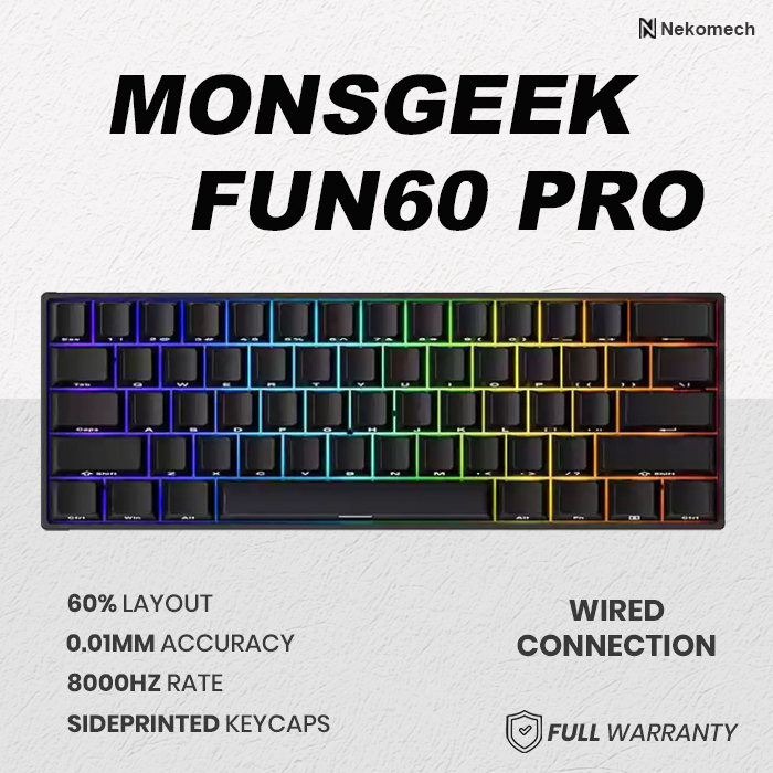 Jual MONSGEEK FUN60 Pro Rapid Trigger Hall Effect Magnetic Switch Wired ...