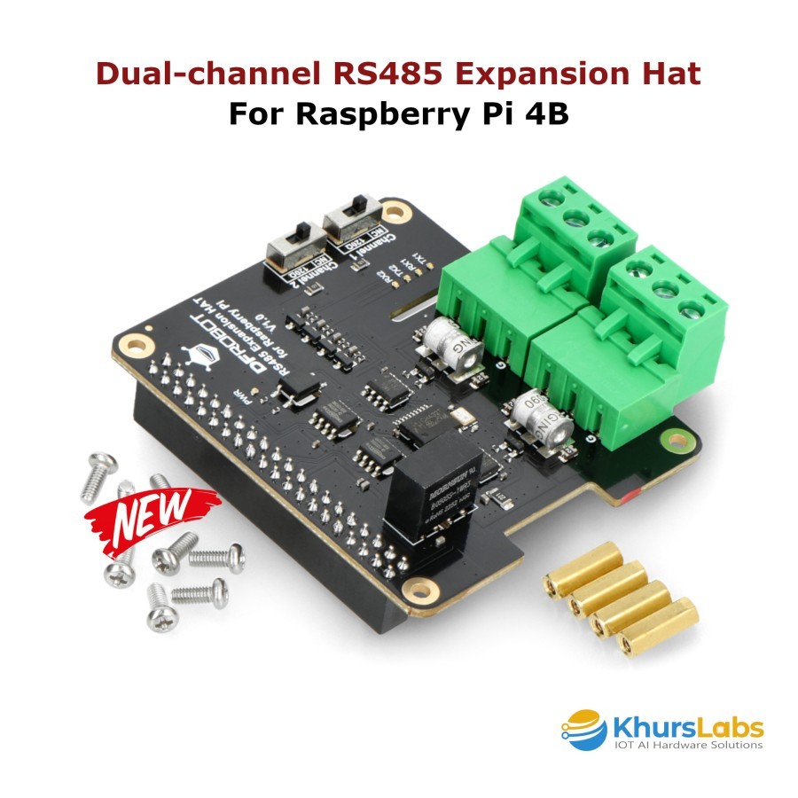 Jual DFRobot Dual channel RS485 Expansion Hat for Raspberry Pi 4 Model B | Shopee Indonesia