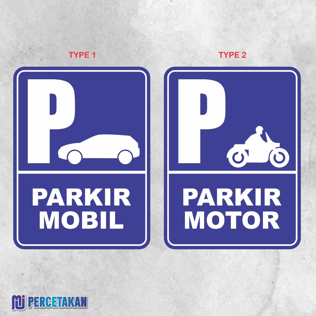 Jual Akrilik Custom Parkir Mobil Dan Motor, Stiker Sign Rambu Parkir ...
