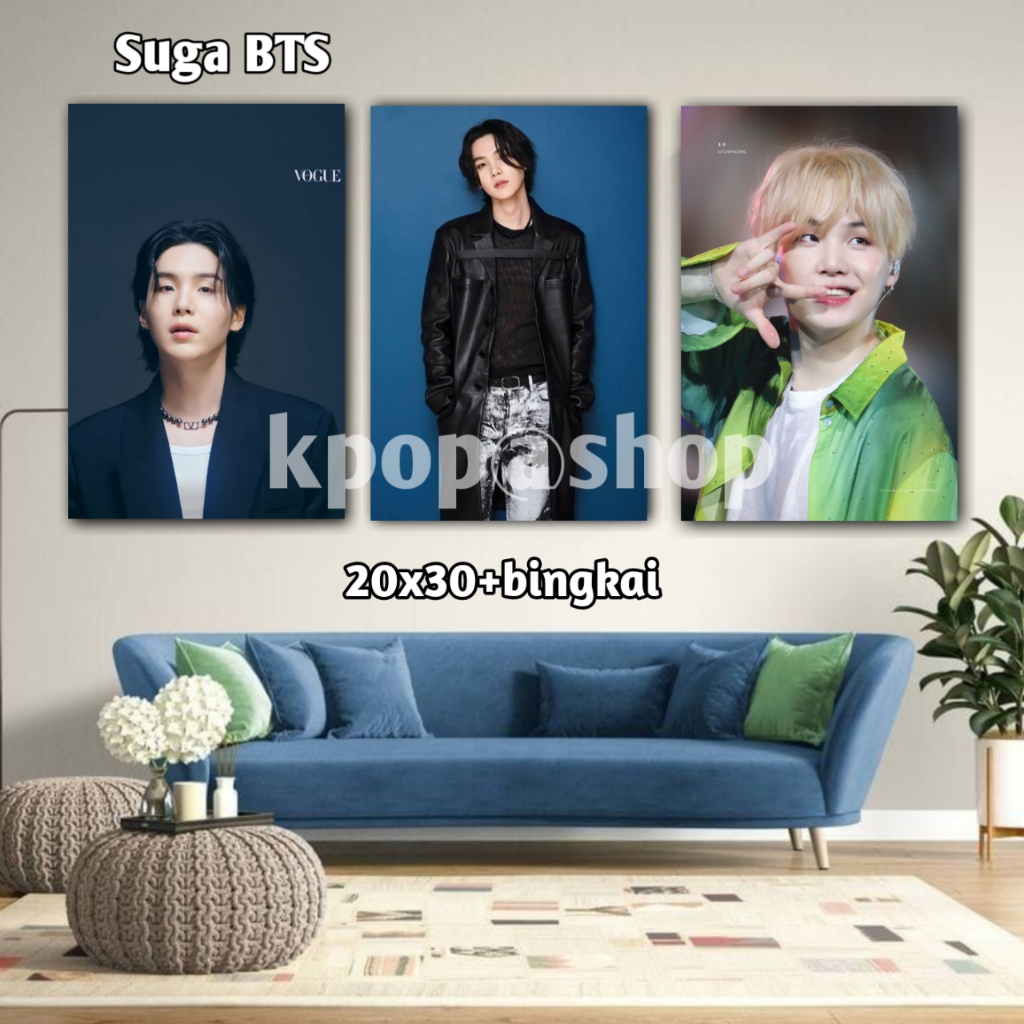 Jual POSTER KAYU BTS SUGA BTS POSTER DINDING ukuran JUMBO HIASAN ...