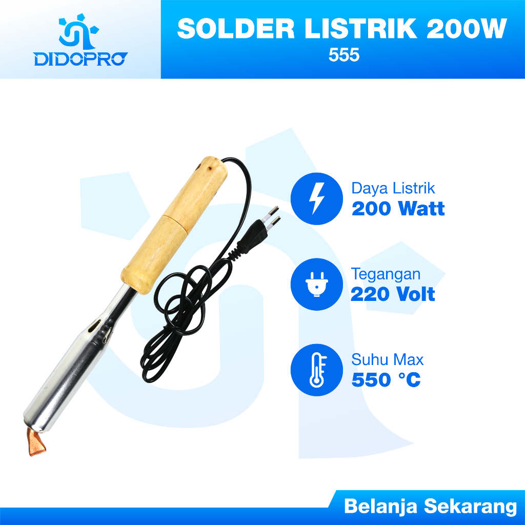 Jual Solder Listrik 200W Gagang Kayu 555 200 Watt Electric Soldering ...
