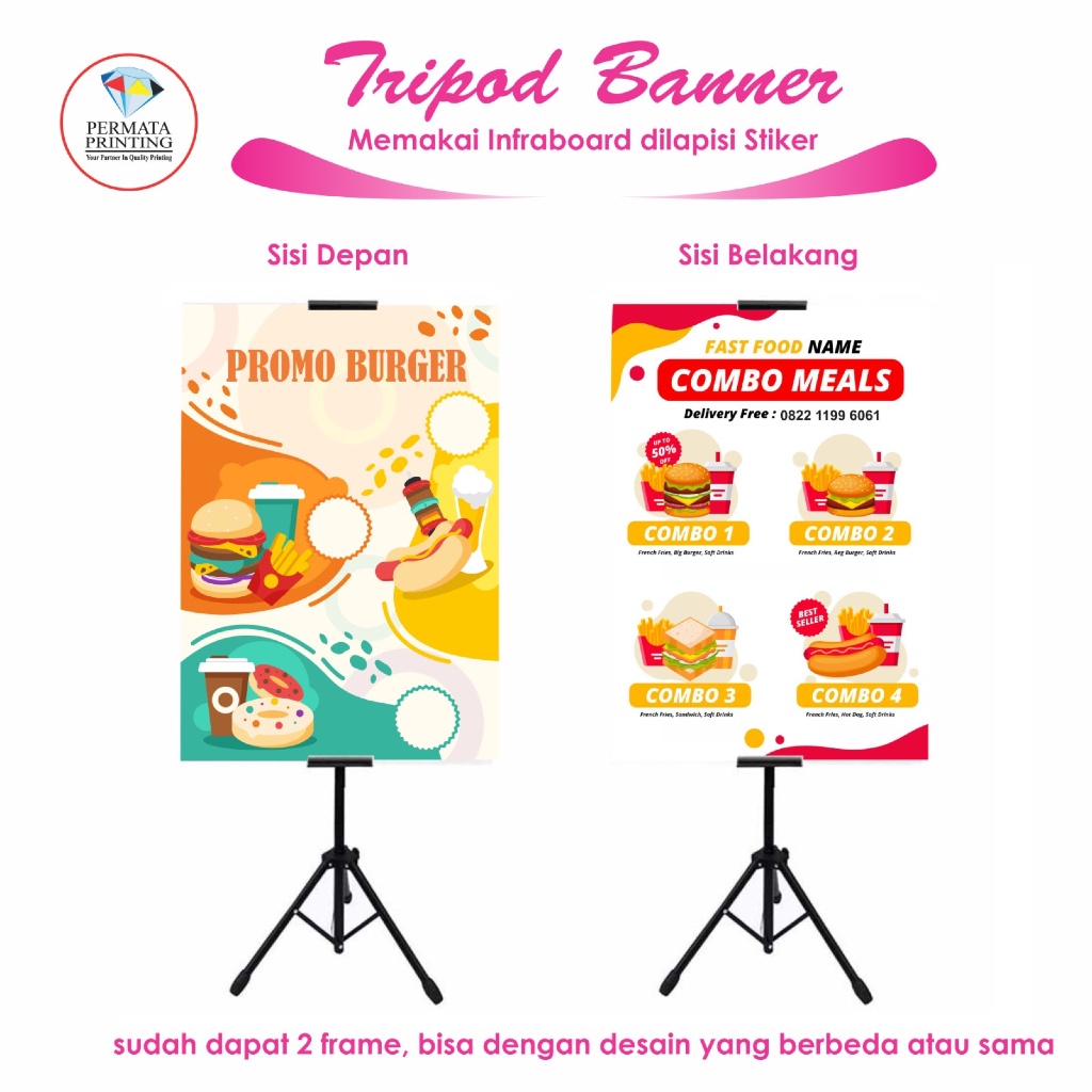 Jual Tripod Banner / Tripod Stand Banner / Tripod Banner 2 sisi ...