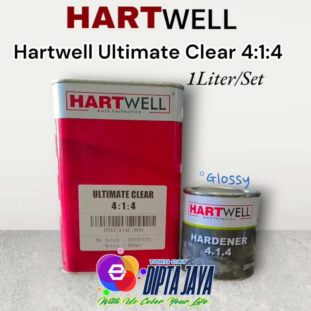 Jual HARTWELL Ultimate Clear 4.1.4 (800ml + Hardener) | Shopee Indonesia